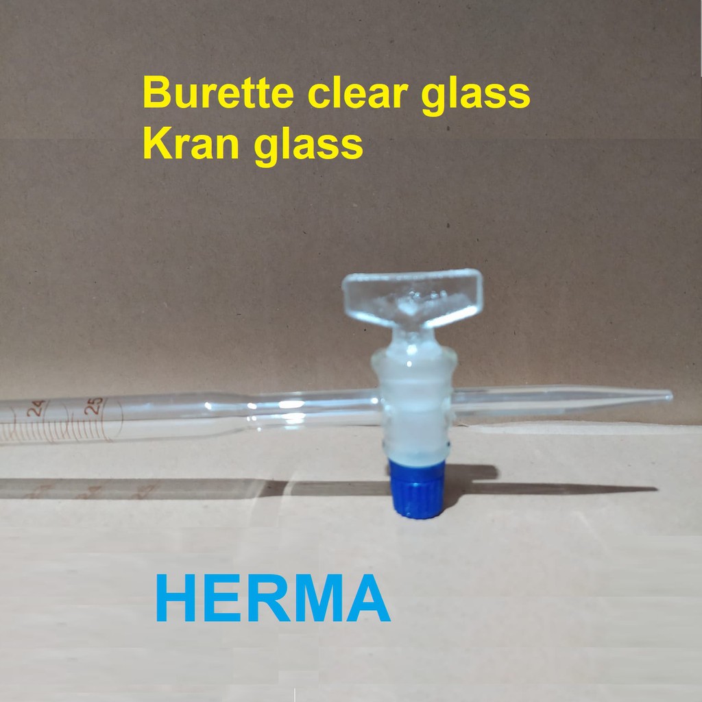 Jual BURETTE GLASS 10 ML CLEAR PUTIH GLASS BURET CLEAR BURET PUTIH HERMA | Shopee Indonesia