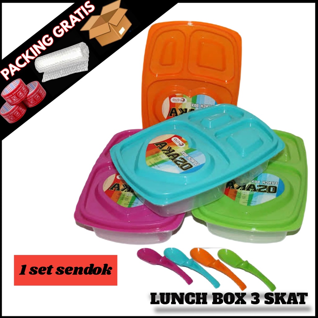 Jual Lunch box SET - Kotak makan - Tempat makan - Tempat nasi bekal ...