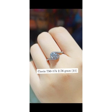 Jual Cincin Swarovski OSD (Cincin Mata 1 mas putih Titanium) | Shopee Indonesia
