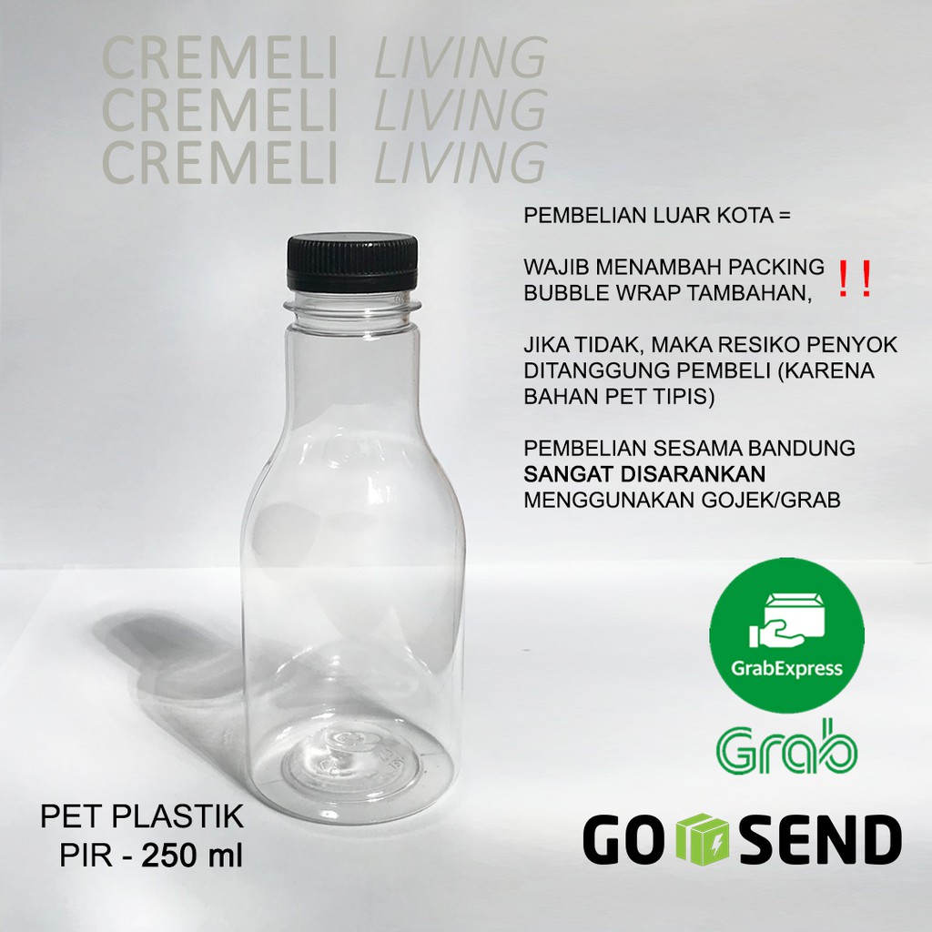 Jual Botol PET Plastik Pir Pear ECO 250ml Botol Thaitea Kopi Botol ...