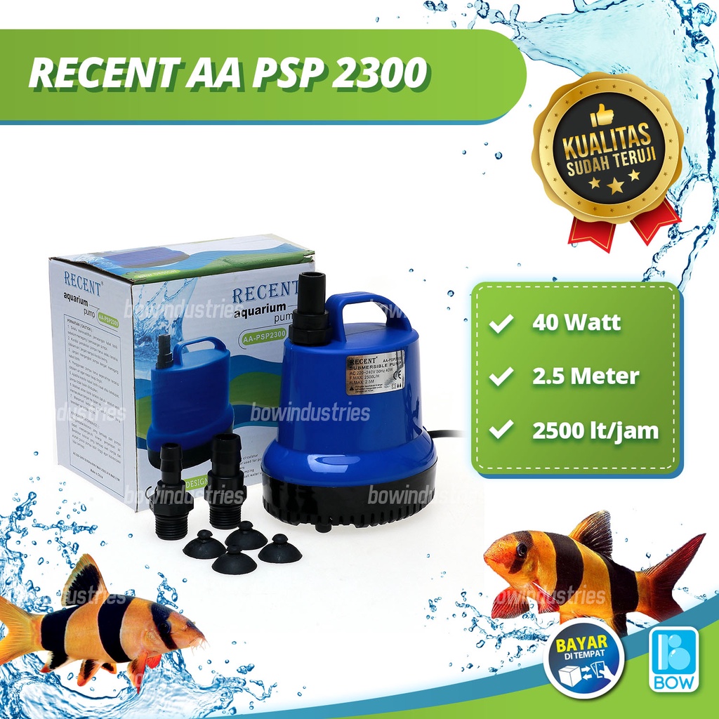 Jual Pompa Air Celup Kolam Ikan Aquarium Aquascape Akuarium PSP 2300 ...
