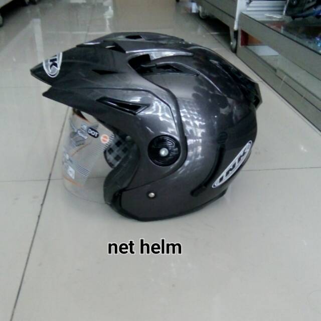 Jual Helm ink t1 solid gun metal doble visor ongkir hanya 2kg fullbox ...