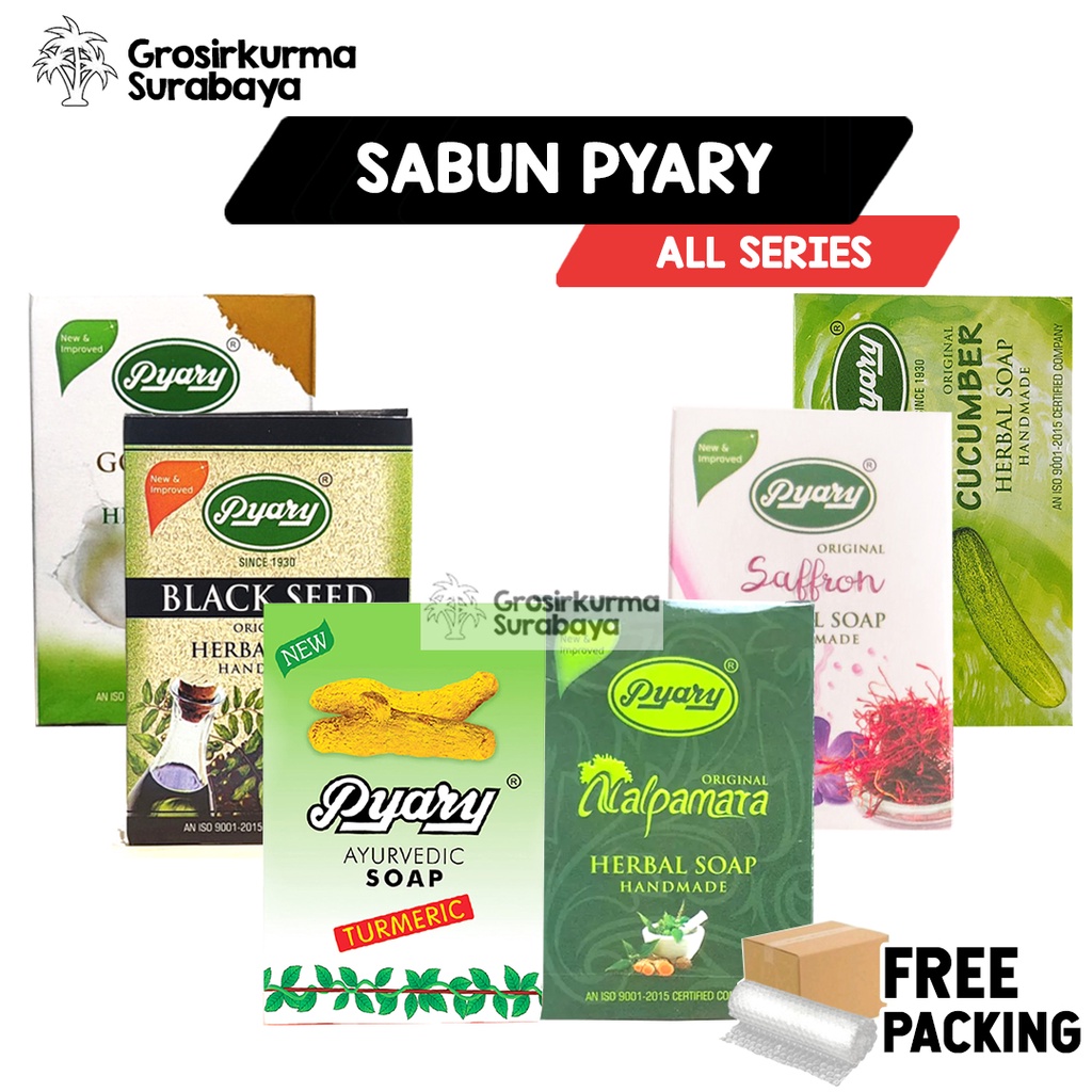 Jual ASLI SABUN PYARY Series Turmeric Nalpamara Saffron Ayurvedic Black ...