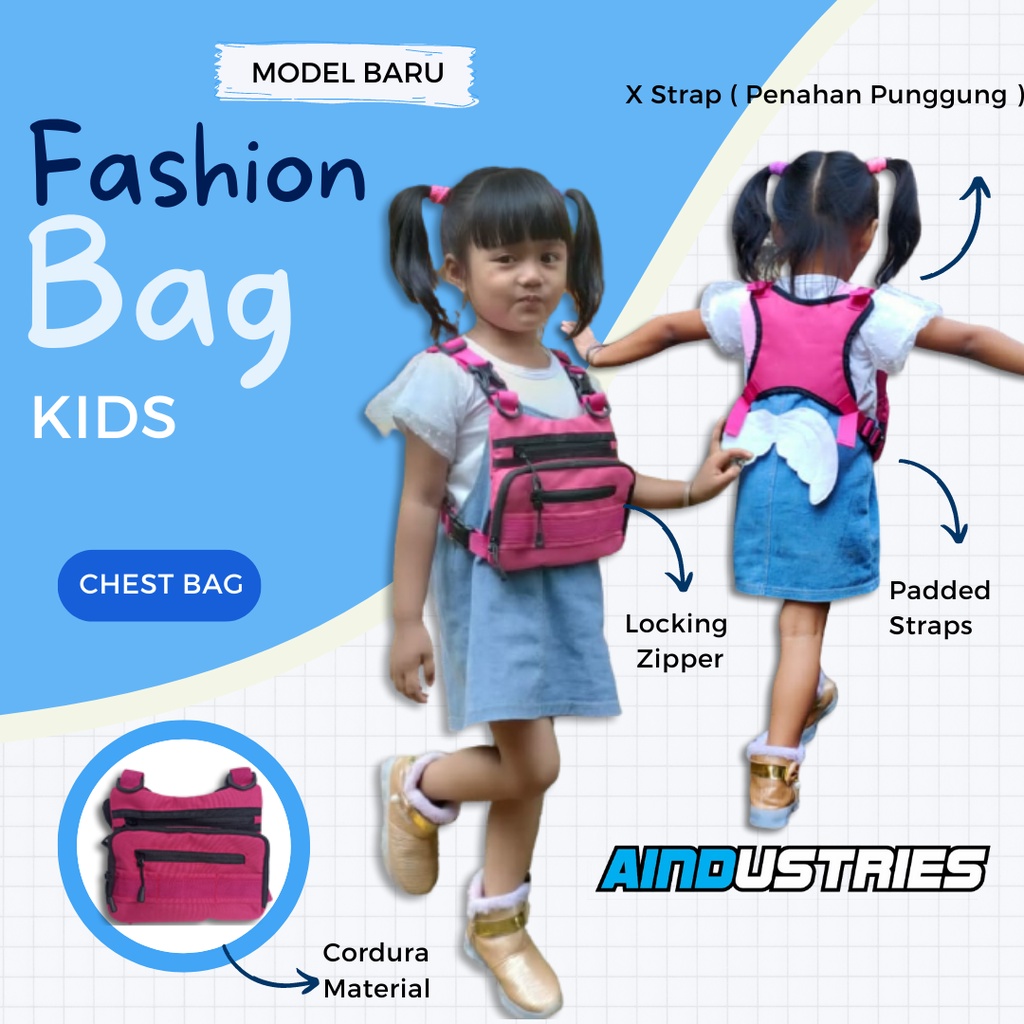 Jual Tas Dada Mini Anak Army, Chest Bag Mini Tactical anak, Rompi Dada ...
