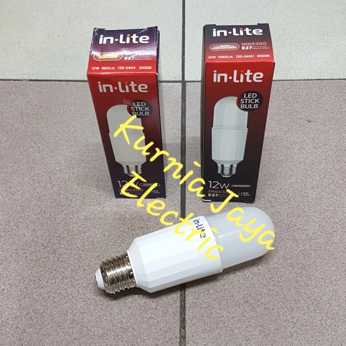 Jual Lampu LED Bulb Stick Tabung INLITE 12W E27 220V - Putih | Shopee ...
