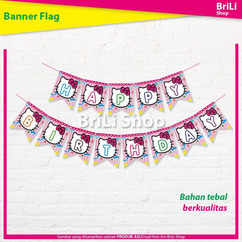 Jual Bunting Flag Happy Birthday Hello Kitty Banner Ulang Tahun Ultah ...