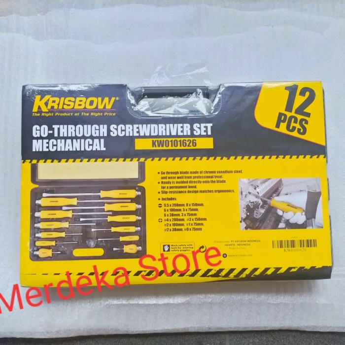Jual KRISBOW SCREWDRIVER SET 12 PCS | Shopee Indonesia