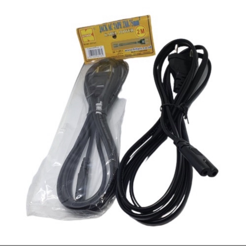 Jual Kabel Power 2 Lubang Kitani 2 Meter AC Cord Kabel Tape Angka 8 ...
