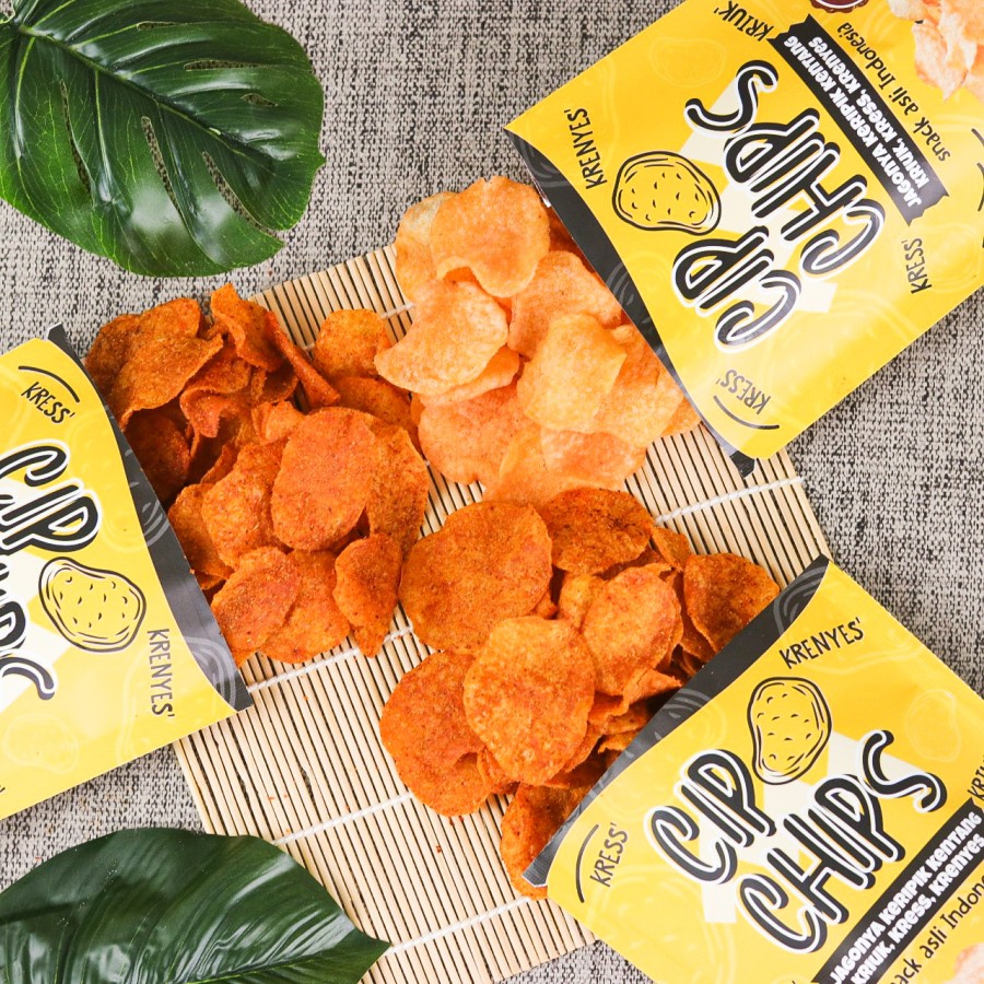 Jual Snack Cemilan Ringan Chips Keripik Kentang CIPCHIPS Bumbu | Shopee ...