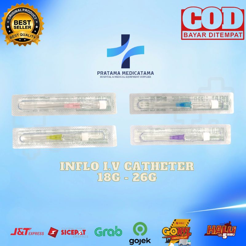 Jual Inflo I.v Catheter Onemed Jarum Infus 18G 20G 22G 24G 26G | Shopee Indonesia