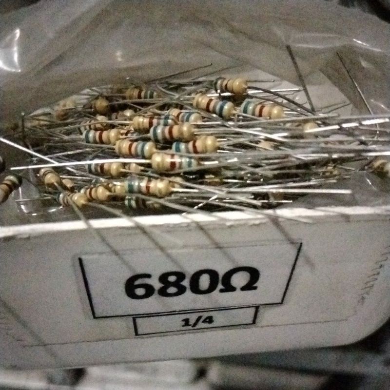 Jual RESISTOR 680 OHM 1/4 WAT ( 1000 DAPAT 20 PCS ) | Shopee Indonesia