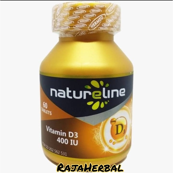 Jual NATURELINE VITAMIN D3 400 IU D3 400IU ISI 60 TABLET | Shopee Indonesia
