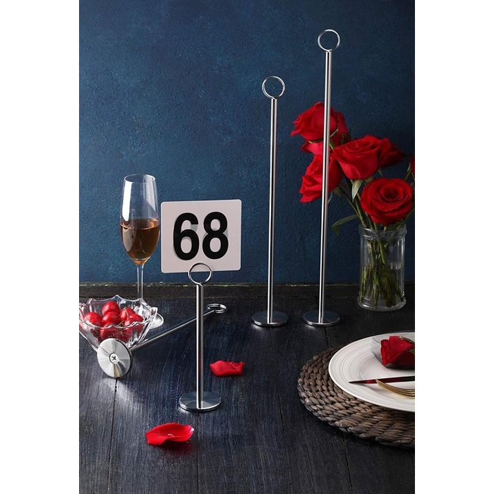 Jual Meja | Table Number Menu Stand Card Holder Stainless / Tiang Nomor ...