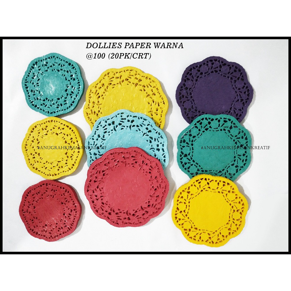 Jual Kertas Renda Doilies Paper 6,5" - 7,5" Warna (100 Pcs) | Shopee ...