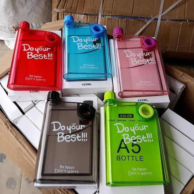Jual 08bg botol minum unik / memo bottle a5 do your best flats 420ml h12l | Shopee Indonesia