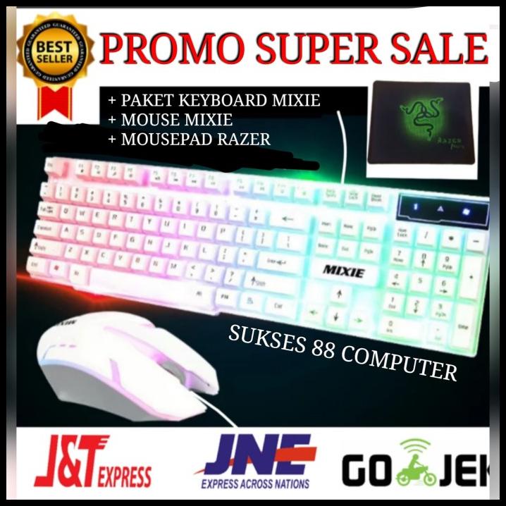 Jual Paket Keyboard Gaming + Mouse Gaming Usb Mixie X90A /1 Set/Kabel ...