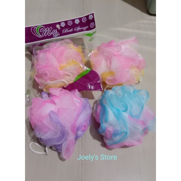 Jual BATH SPONGE/SPONS MANDI/SHOWER PUFF WARNA PELANGI UKURAN BESAR (30 ...