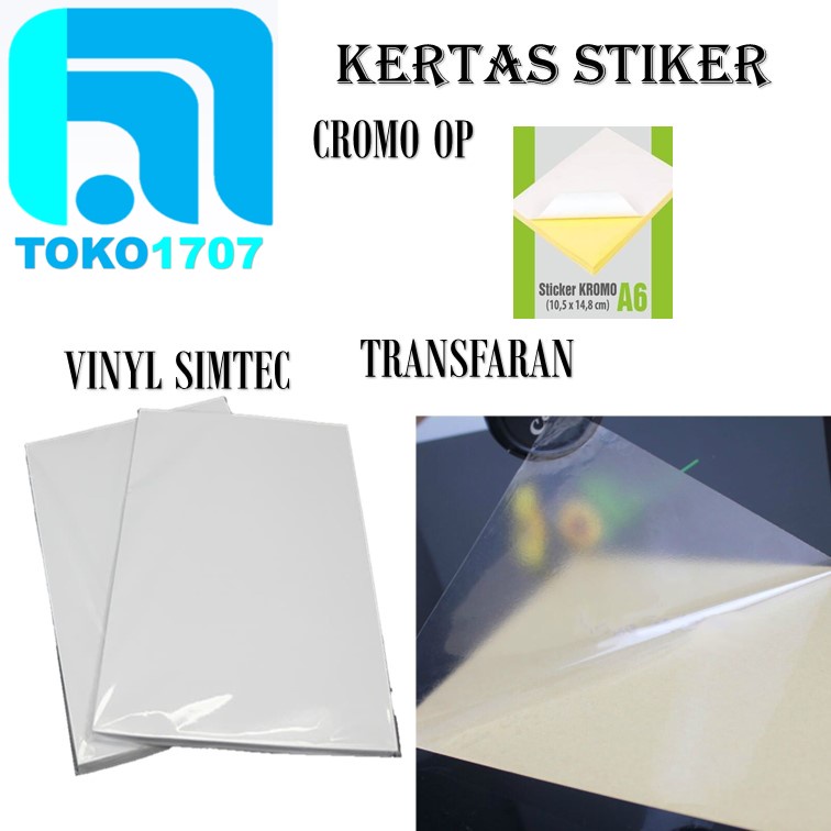 Jual Kertas Sticker TRANFARAN VINYL PUTIH - Chromo A6-A4 isi 10 Lembar ...