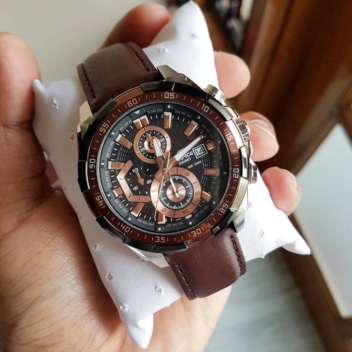 Jual Jam Tangan Pria Casio Edifice EFR-539L Brown Original BM | Shopee ...