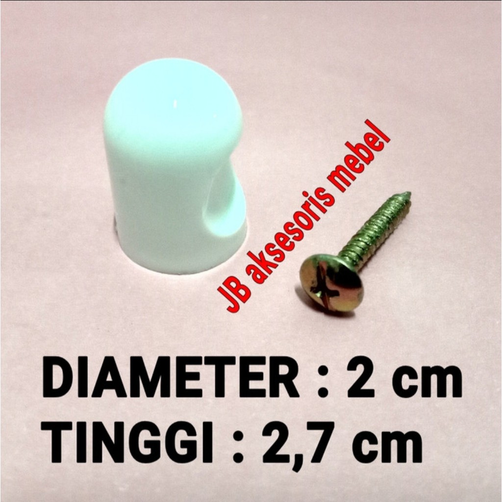 Jual TARIKAN KNOB POKY PLASTIK PUTIH / HANDLE PEGANGAN KNOP LACI LEMARI ...