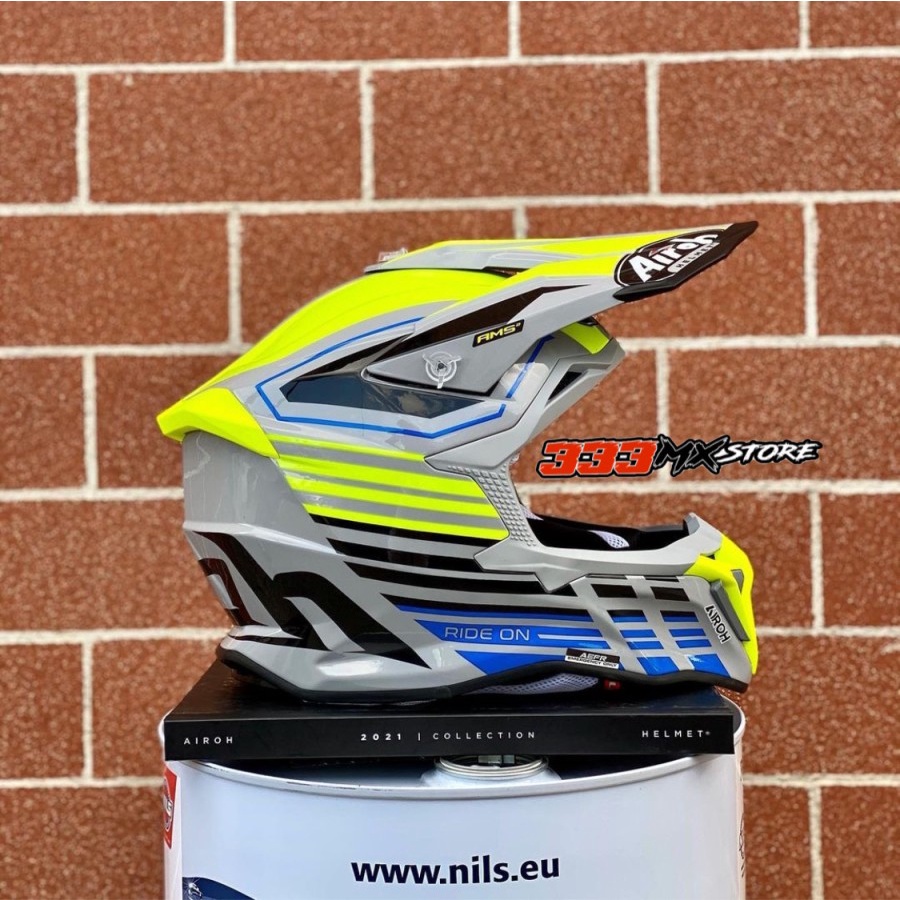 Jual AIROH STRYCKER SHADED YELLOW HELM AIROH STRYCKER 2022 HELM CROSS ...