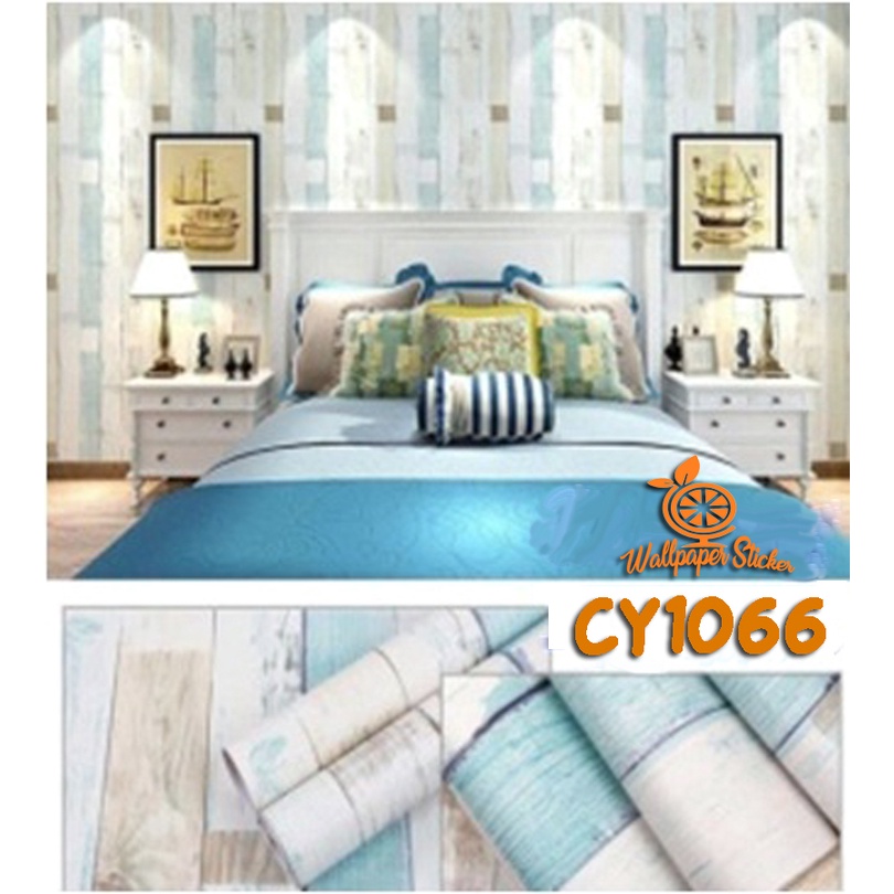 Jual COD Wallpaper Dinding Motif 3D Kayu Aestetik WallStiker Dinding Premium Kamar tidur dan ...