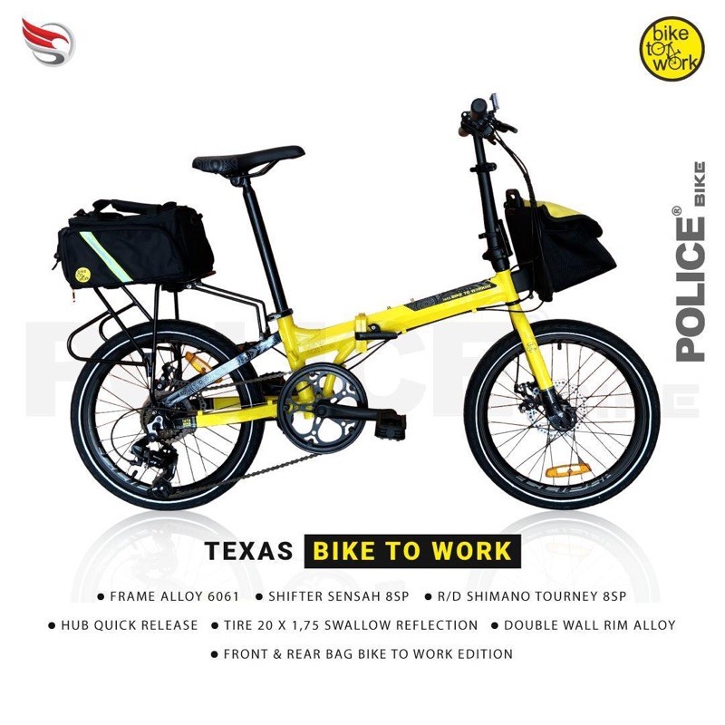 Jual Sepeda lipat FOLDINGBIKE ELEMENT POLICE TEXAS X BIKETOWORK ...
