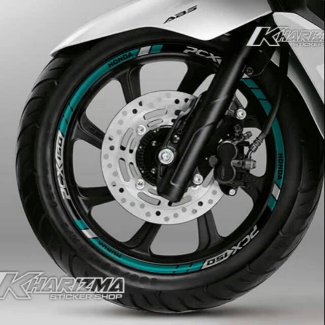 Jual List velg PCX K41 Hijau tosca Putih | Shopee Indonesia