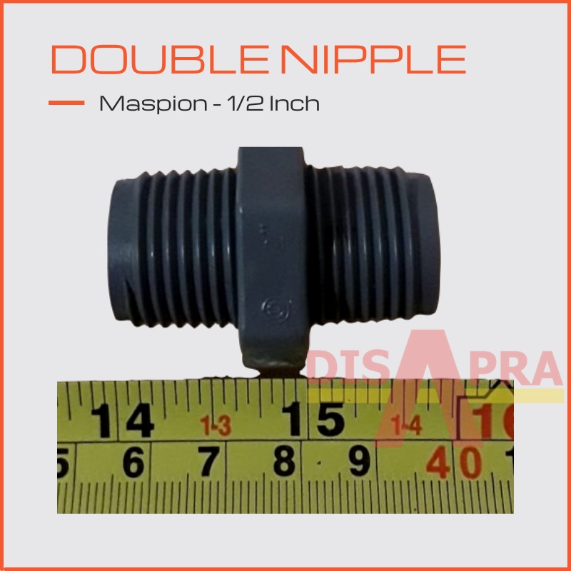 Jual DOUBLE NIPPLE Maspion 1/2" inch AW PVC Dobel Nepel Doble Niple ...