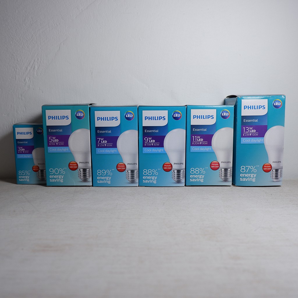 Jual Lampu LED Murah Philips Essential 3W, 5W, 7W, 9W, 11W, 13W | Shopee Indonesia