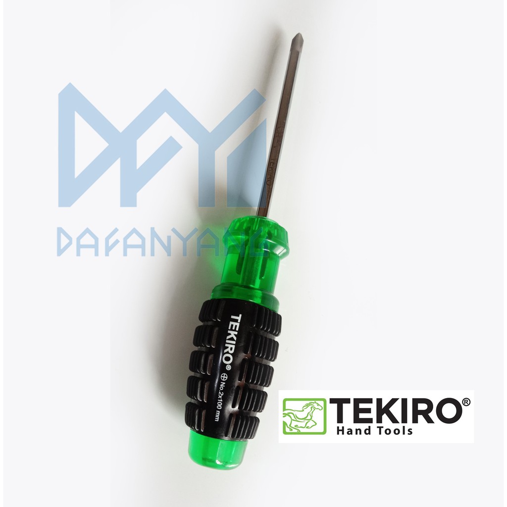 Jual TEKIRO Obeng Plus PH2 x 100mm Screwdriver Kembang 4 Inch | Shopee ...
