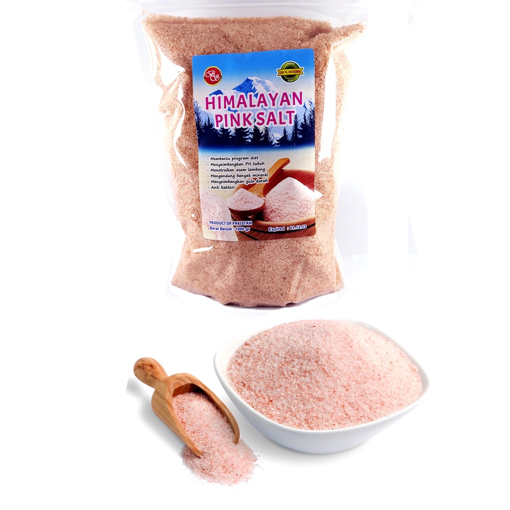 Jual garam himalaya 1000gr pink salt 1kg | Shopee Indonesia