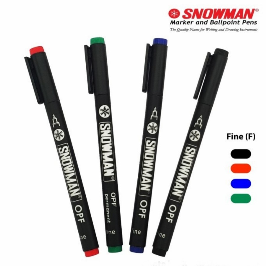 Jual Spidol Permanent SNOWMAN OHP OPF / OPM Drawing Pen Marker | Shopee ...
