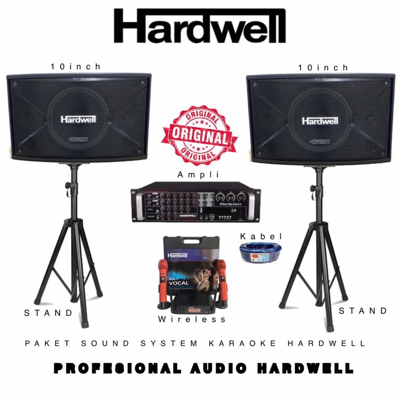 Jual PAKET SOUND SYSTEM ROOM HARDWELL PASIF KARAOKE 10INCH ORIGINAL ...