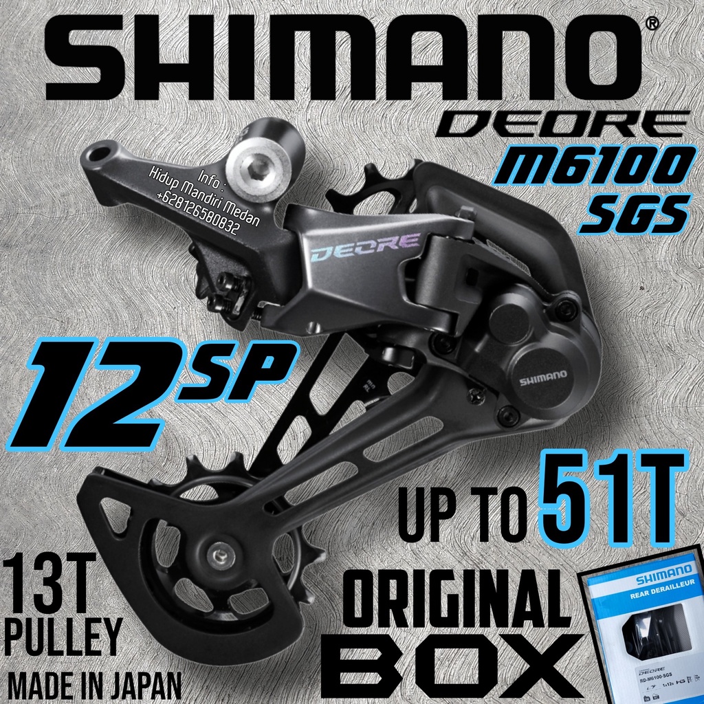Jual RD Shimano Deore M6100 SGS BOX Long 12 Speed Rear Derailleiur ...