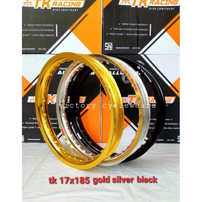 Jual VELG TK RACING 185x17 KILAT warna gold silver black PER 1 PCS ...