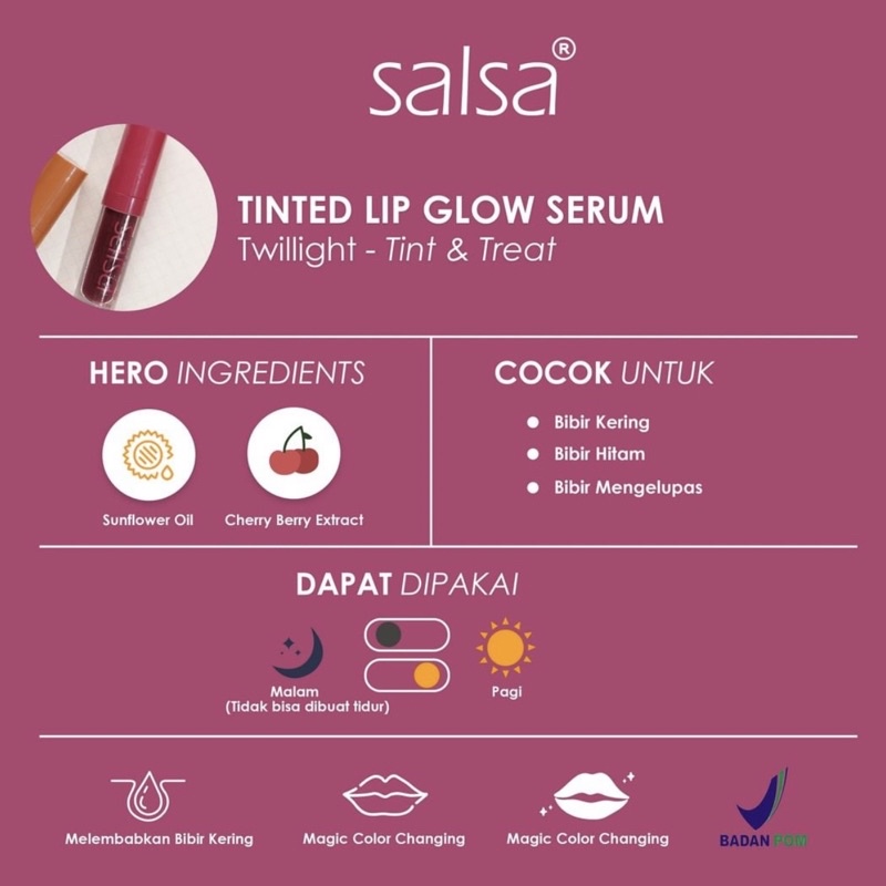 Jual SALSA Lip Glow Serum 3gr | Shopee Indonesia