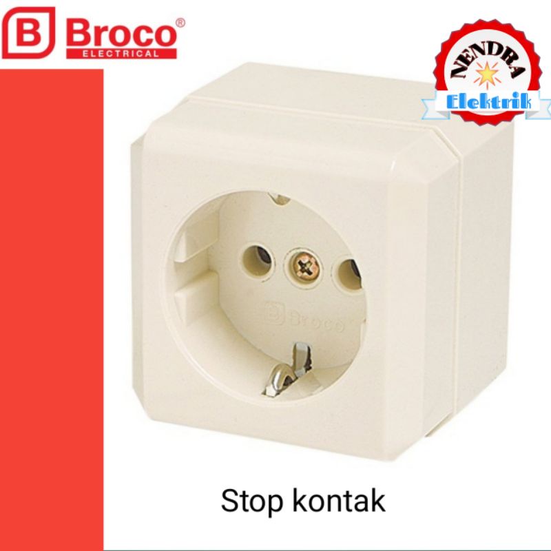 Jual Stop Kontak BROCO Murah OB / Tempel Stopkontak Broko SNI Original ...