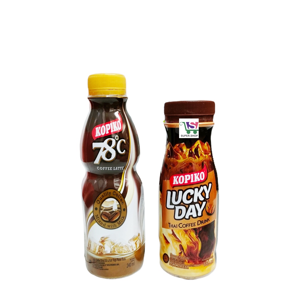 Jual Kopiko LUCKY DAY Thai Coffee Drink / 78 Derajat Minuman Kopi 180 ...