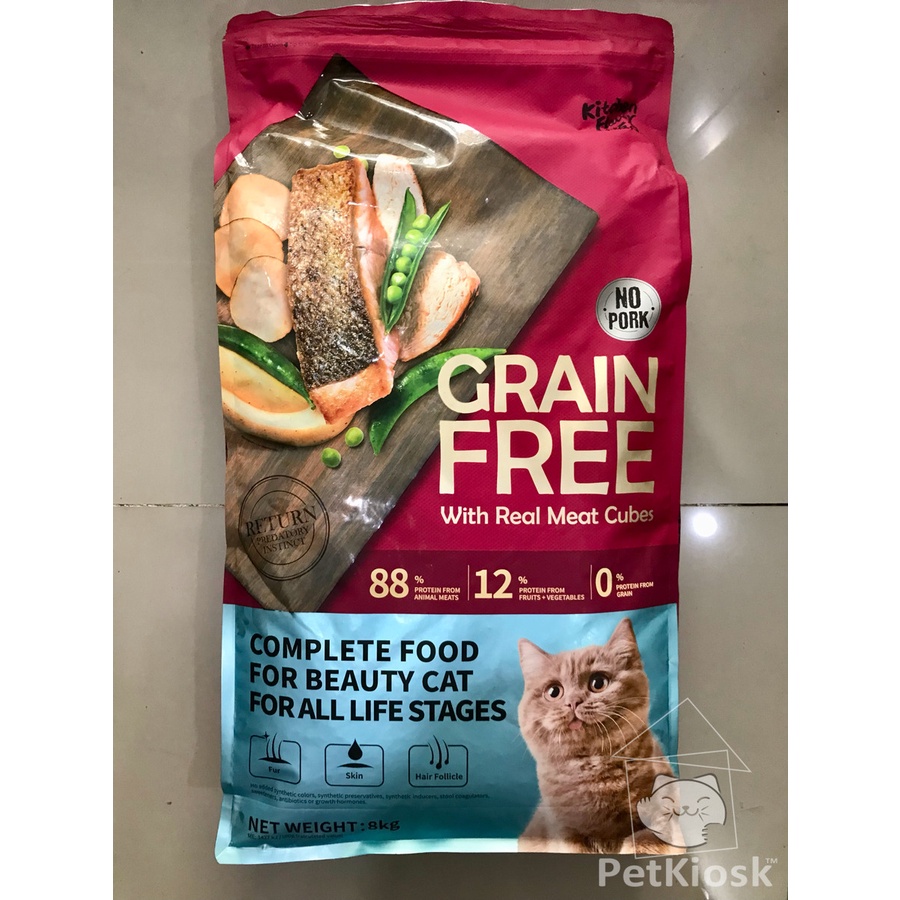 Jual Kitchen Flavor KF GRAIN FREE Beauty Cat Food 8 Kg for All Life ...
