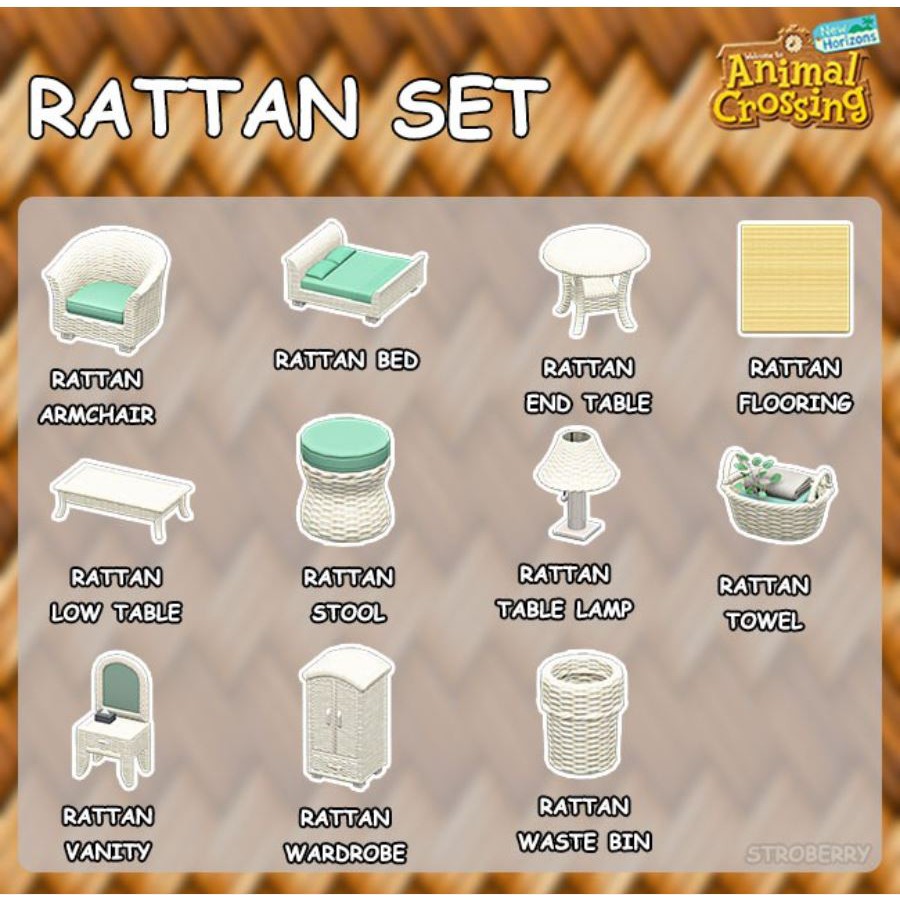 Jual Rattan Set Item ACNH Animal Crossing | Shopee Indonesia