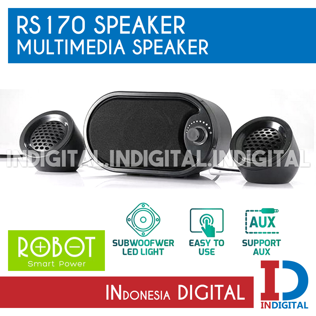 Jual Speaker Komputer ROBOT RS170 USB Portable Mini Super Bass | Shopee ...