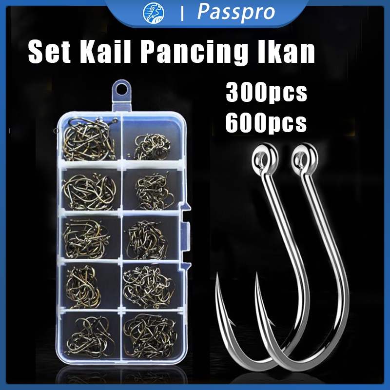 Jual Set Kail Pancing Ikan Bahan Baja Karbon Mata Kail Pancing Untuk ...