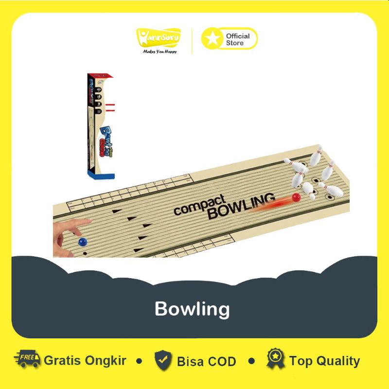 Jual HANNSBRO Bowling Nano Board Game / Mainan Anak Keluarga Edukasi ...