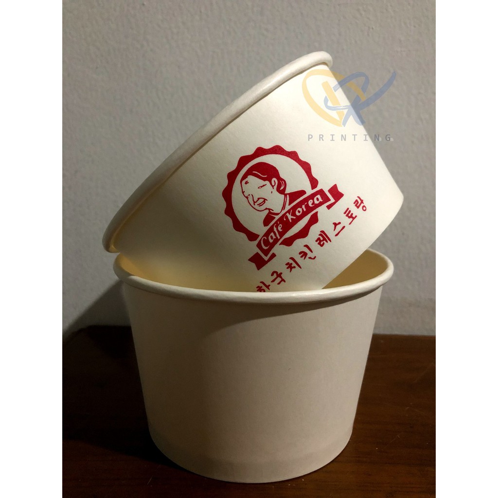 Jual Sablon Paper Bowl+Tutup/Lid 650ml Minimal Order 300 pcs | Shopee ...