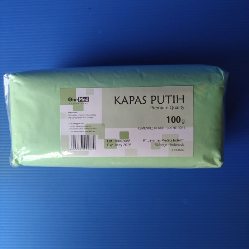 Jual Kapas pembalut/ kapas gulung putih 100gr One med | Shopee Indonesia