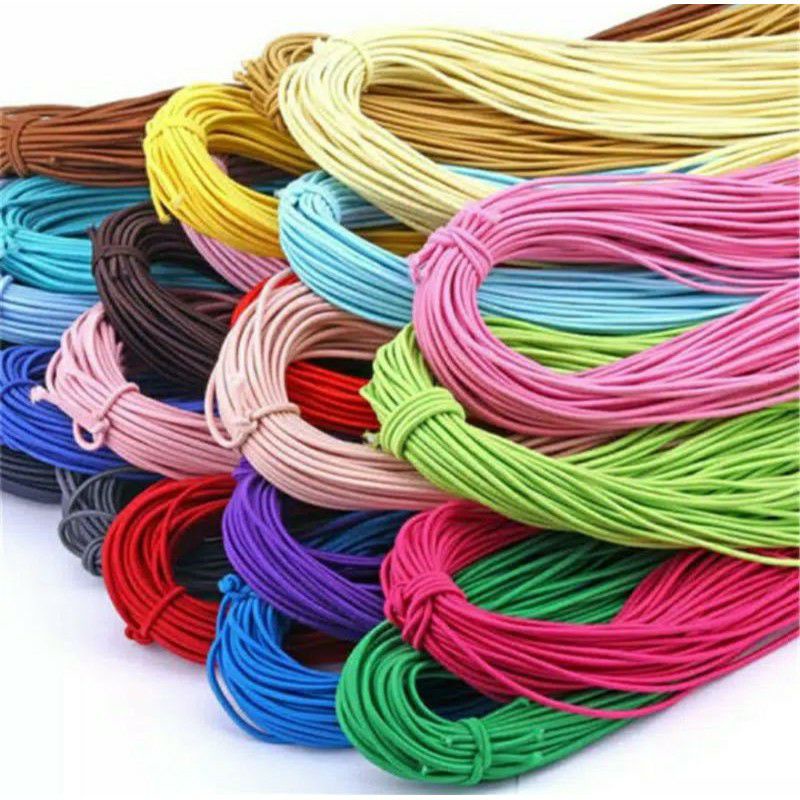 Jual 1,5 mm tali karet bulat kecil meteran gelang sengkelit string ...