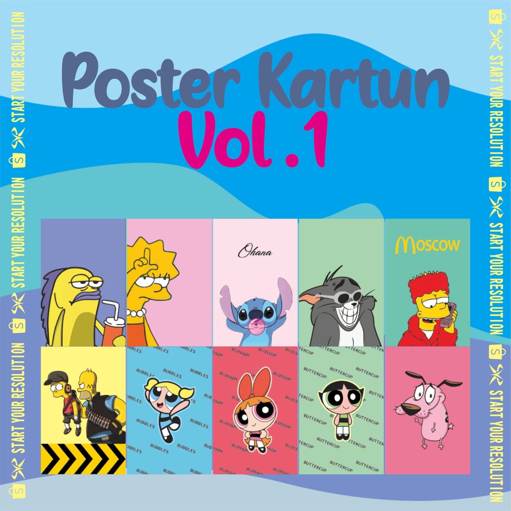 Jual Poster Cartoon Vol.1 / Poster Kartun Aesthetic The Simpsons ...