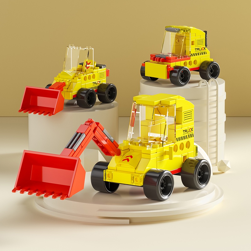 Jual Mainan Mobil Mainan Block Excavator Engineering Truk Mainan ...