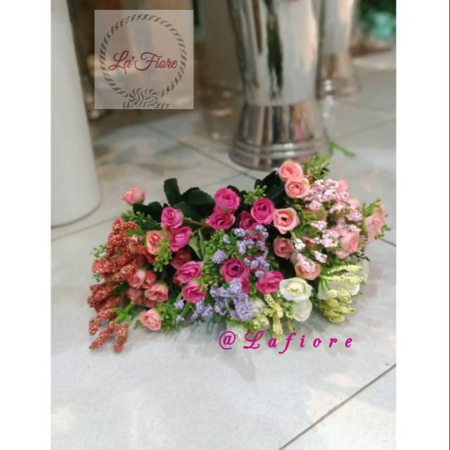 Jual Bunga artifisial mawar+putik | bunga sintetis | bunga palsu import ...
